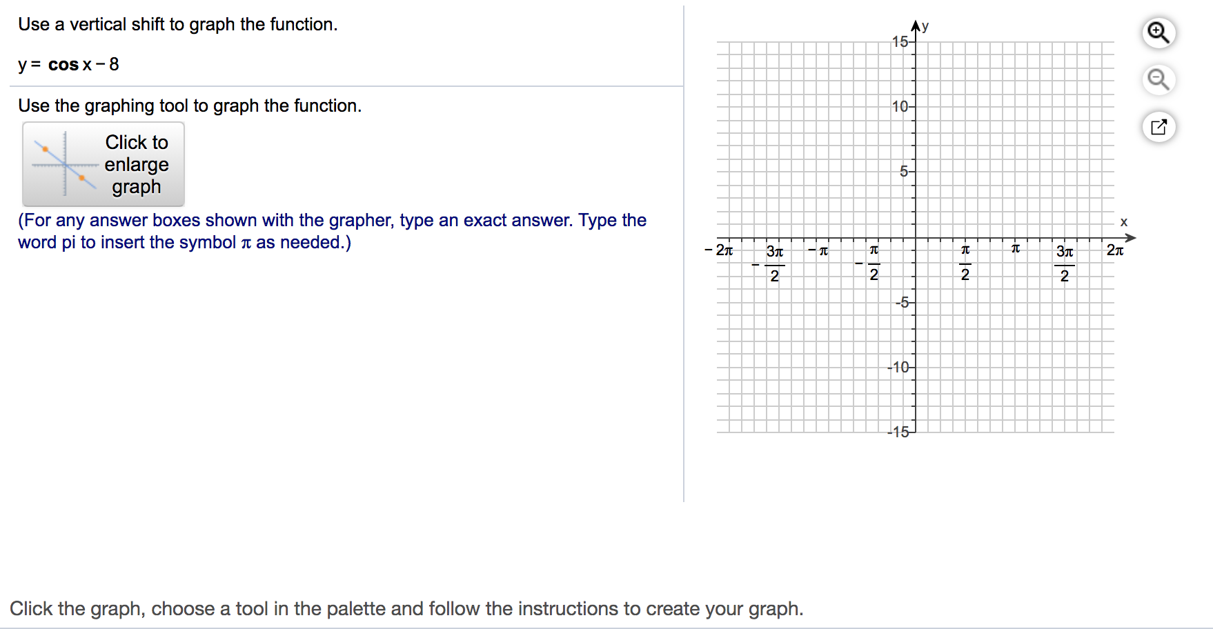 Solved Use A Vertical Shift To Graph The Function лу 15 Y