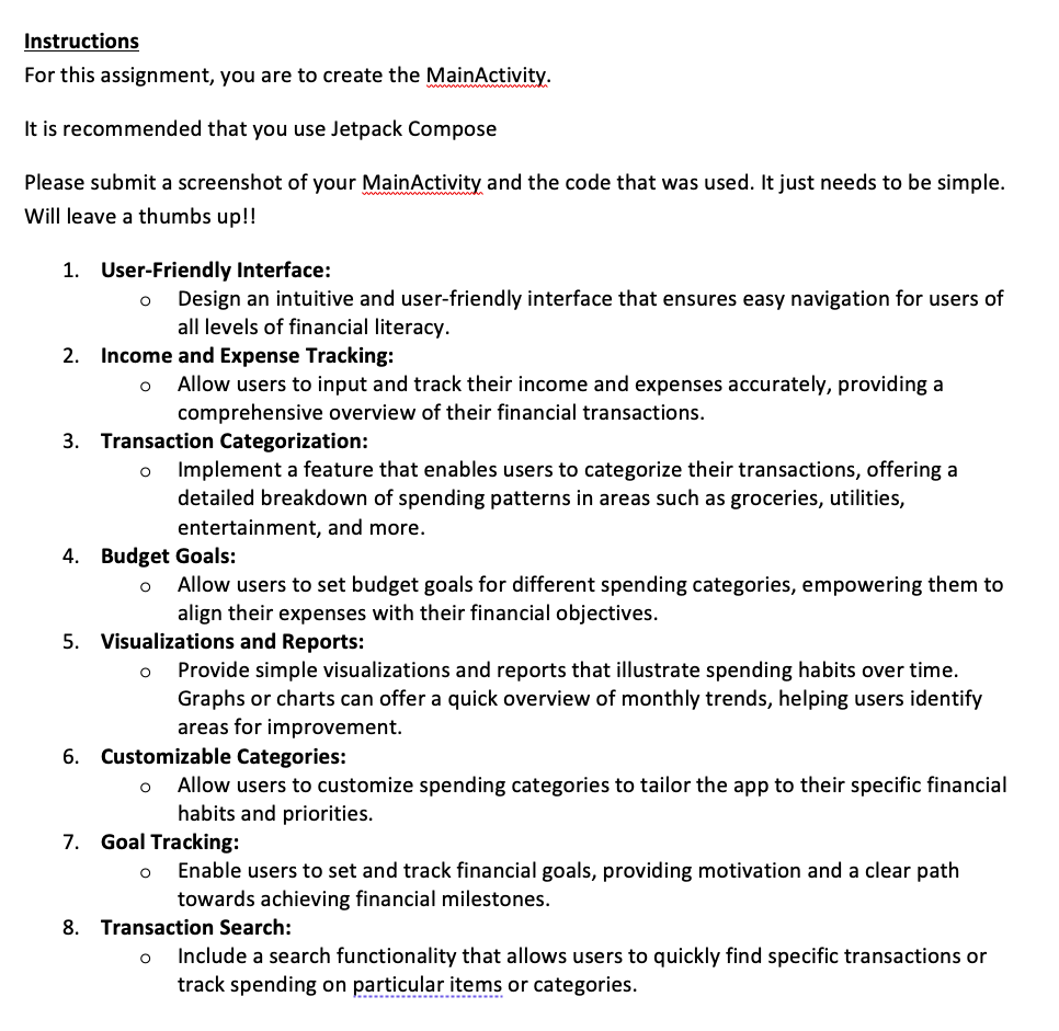 Solved Instructions For this assignment, you are to create | Chegg.com