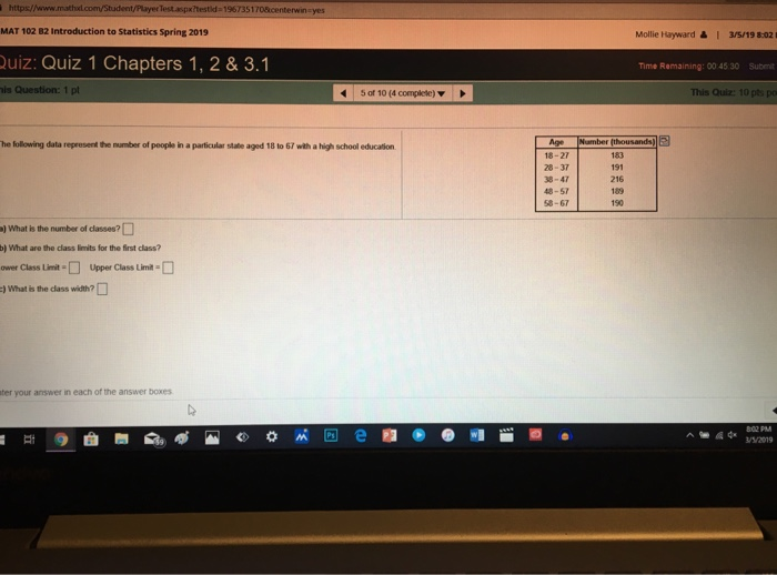 Solved The following data represent the number of people in | Chegg.com