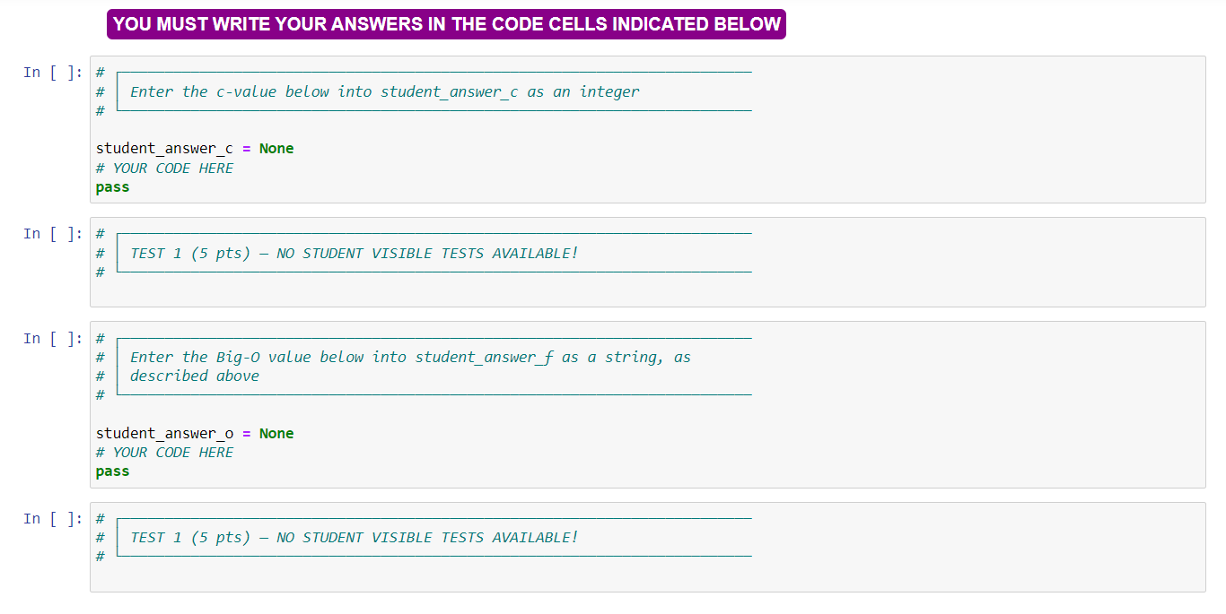 Solved Instructions for Big-o related questions below: Into | Chegg.com