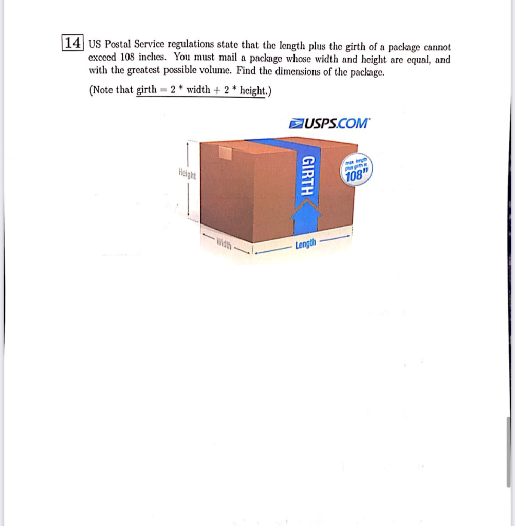 Solved 14 US Postal Service regulations state that the | Chegg.com