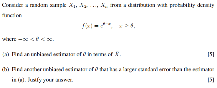 Solved Consider a random sample X1, X2, ..., Xn from a | Chegg.com