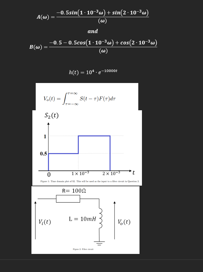 Solved Convolution can be used to compute the time-domain | Chegg.com