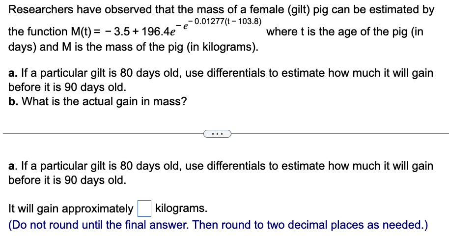 Solved Researchers have observed that the mass of a female | Chegg.com