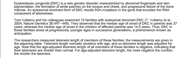 Solved Dyskeratosis congenita (DKC) is a rare genetic | Chegg.com