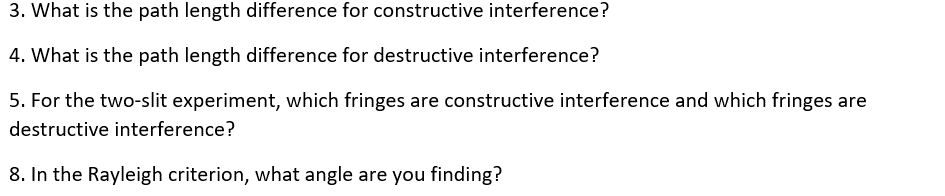 Solved 3. What is the path length difference for | Chegg.com