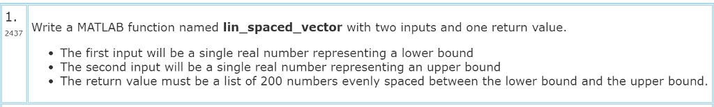 Solved 1. 2437 Write a MATLAB function named | Chegg.com