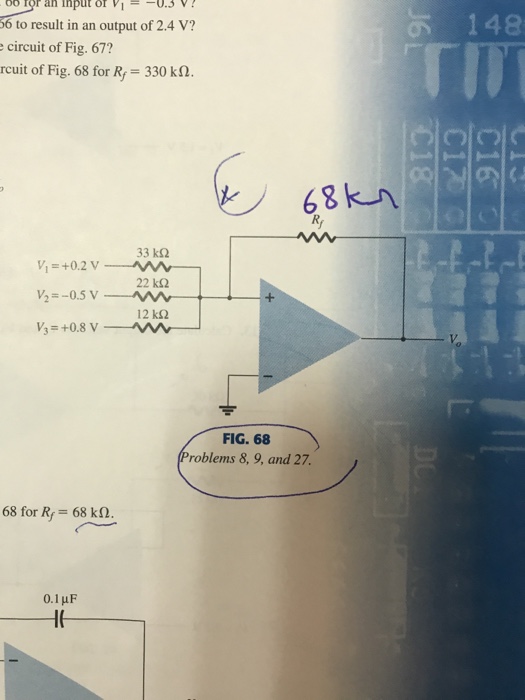 Solved calculate the output voltage of summing amplifier | Chegg.com