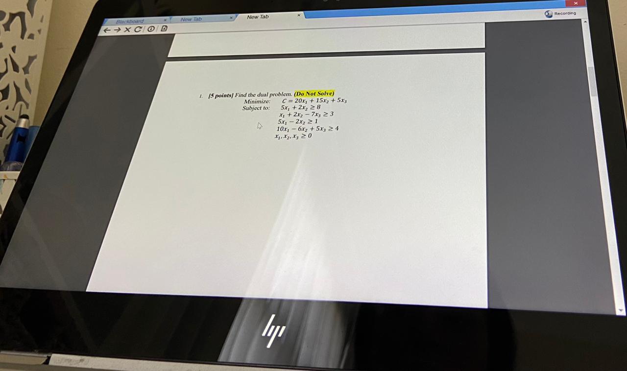 Solved O Recording Nowa New Tab en! →XCOD 1. 15 points) Find | Chegg.com