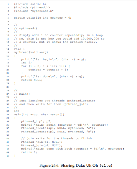 In Fig. 26.6, does each thread have its own counter, | Chegg.com