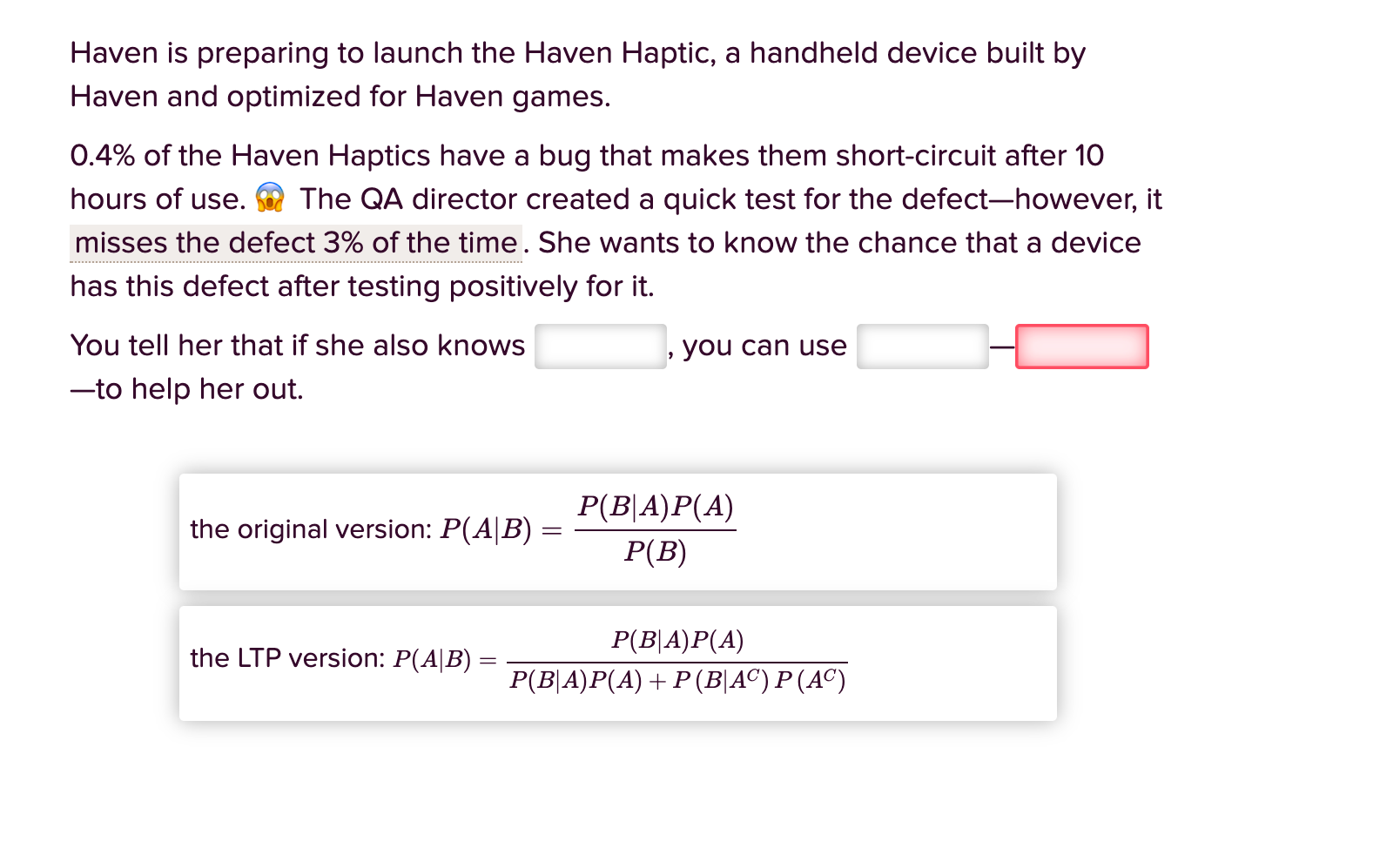 Solved Haven is preparing to launch the Haven Haptic, a | Chegg.com