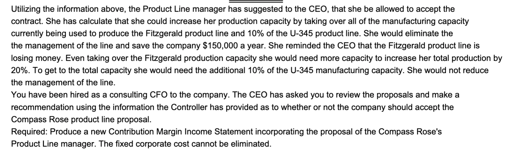 Solved MegCo Inc. manufactures 3 different product lines of | Chegg.com
