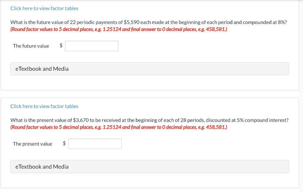 Solved Click here to view factor tables What is the future | Chegg.com