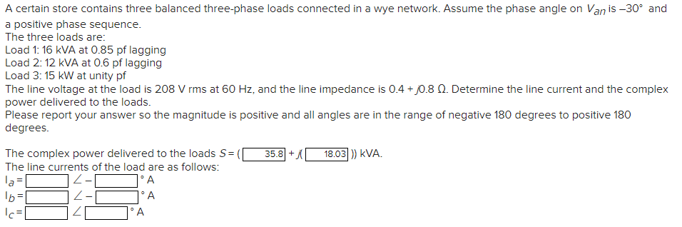 Solved A certain store contains three balanced three-phase | Chegg.com