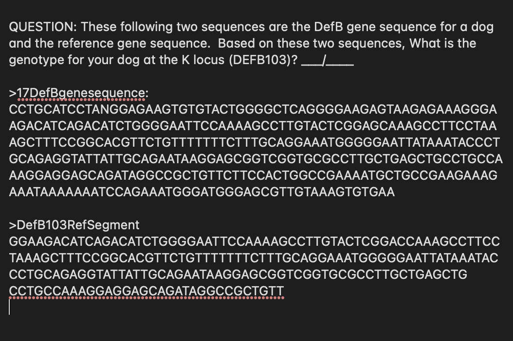 QUESTION: These following two sequences are the DefB | Chegg.com