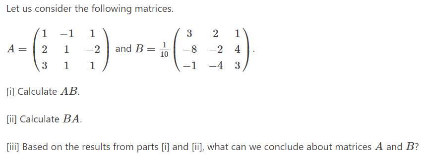 Solved Let us consider the following matrices. | Chegg.com