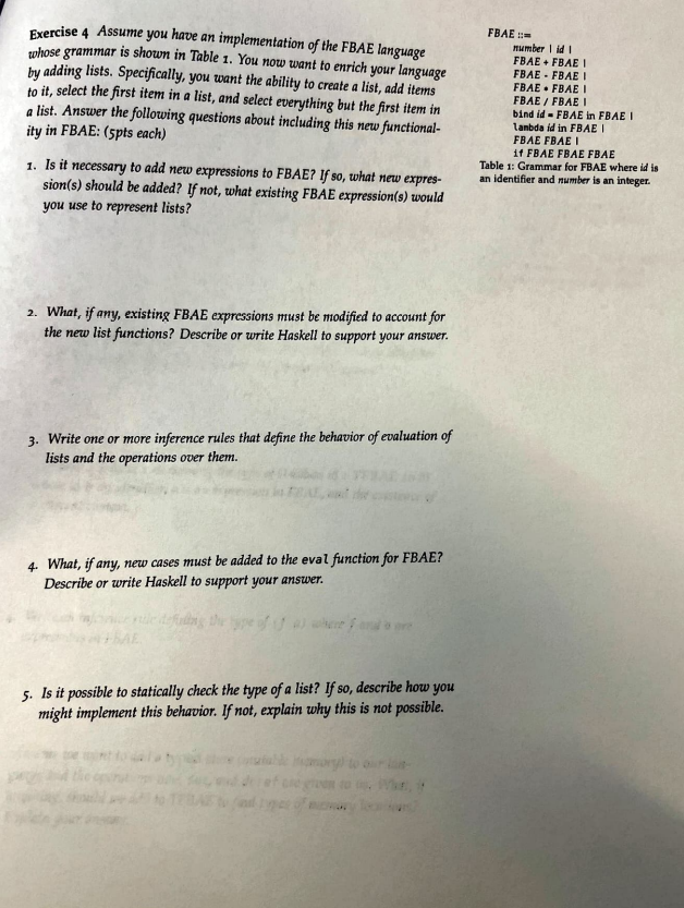 Exercise 4 Assume you have an implementation of the | Chegg.com