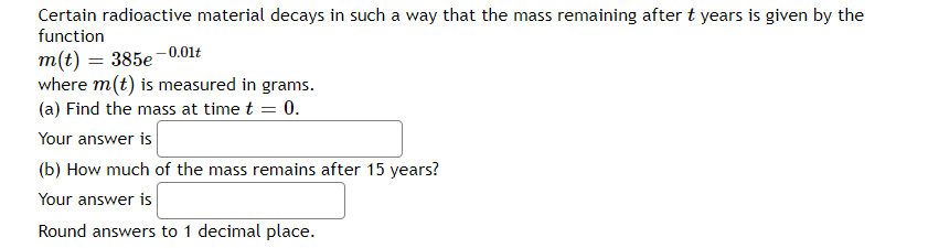 Solved You go to the doctor and he gives you 15 milligrams | Chegg.com