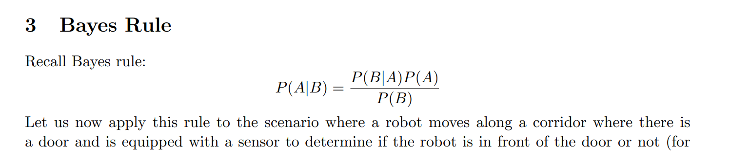 Solved 3 Bayes Rule Recall Bayes rule: P(A∣B)=P(B)P(B∣A)P(A) | Chegg.com
