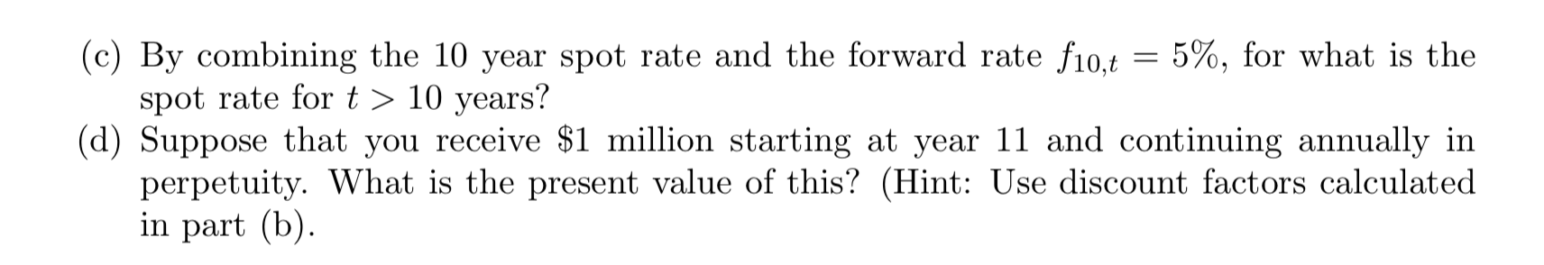 4. FORWARD DISCOUNT FACTORS, SPOT RATES AND | Chegg.com