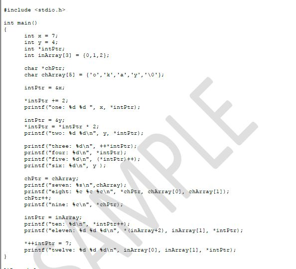 Solved Include Int Main Int X 7 Int Y 4 Int Intptr Int 3016