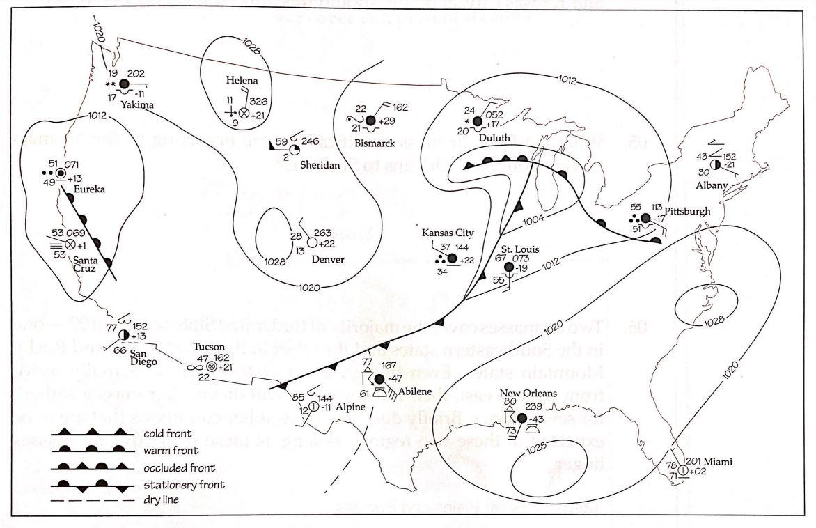 Solved How many high pressure cells (anticyclones) are shown | Chegg.com