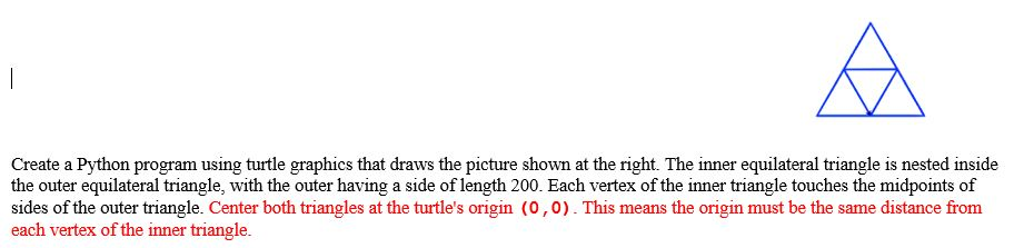 Solved Create a Python program using turtle graphics that | Chegg.com