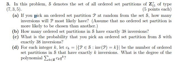 3. In this problem, S denotes the set of all ordered | Chegg.com