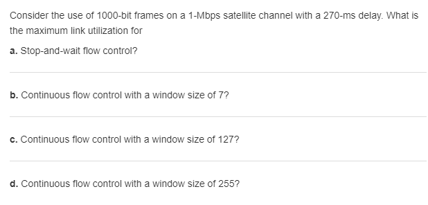 Solved Consider the use of 1000-bit frames on a 1-Mbps | Chegg.com