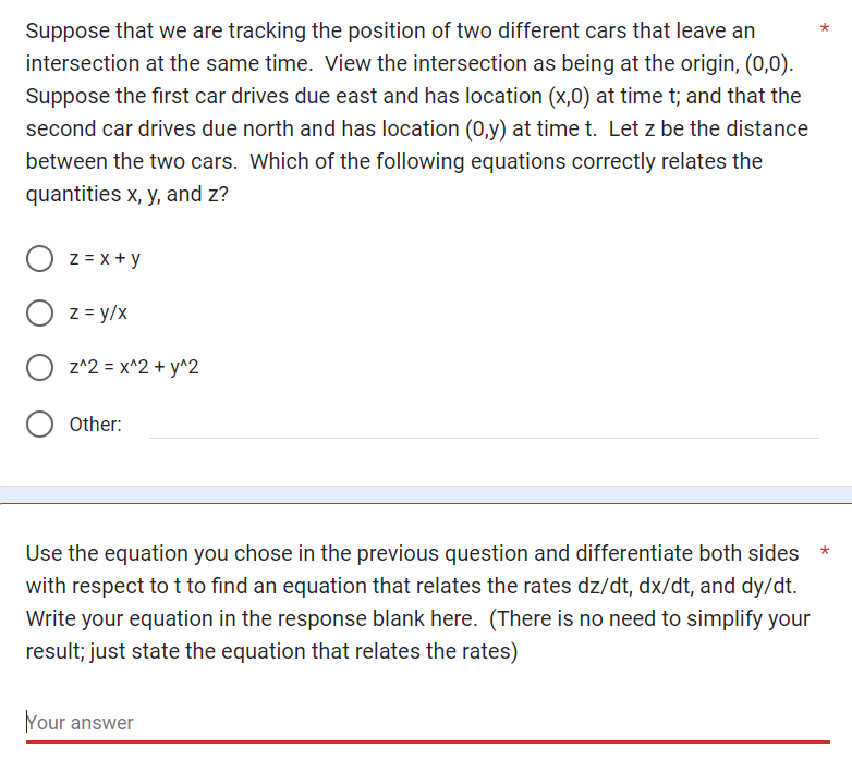 Solved Suppose that we are tracking the position of two | Chegg.com