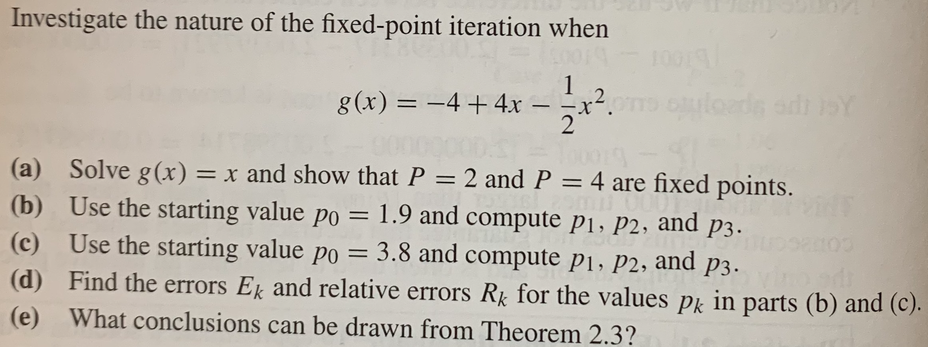Solved Investigate the nature of the fixed-point iteration | Chegg.com