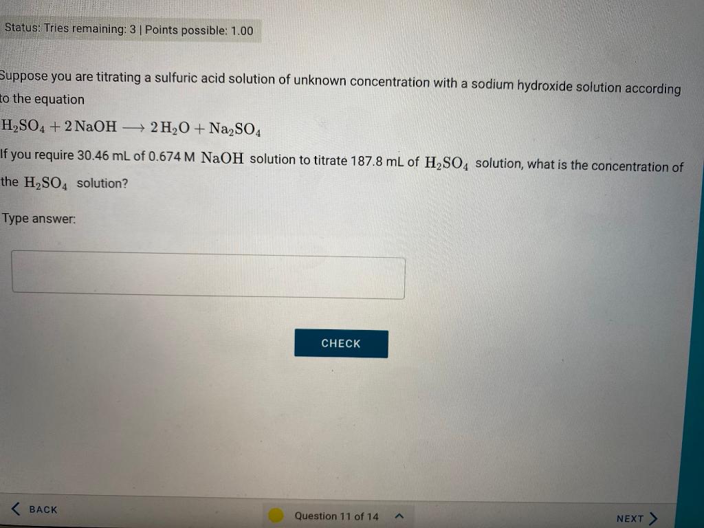 Solved Status: Tries remaining: 3 | Points possible: 1.00 | Chegg.com