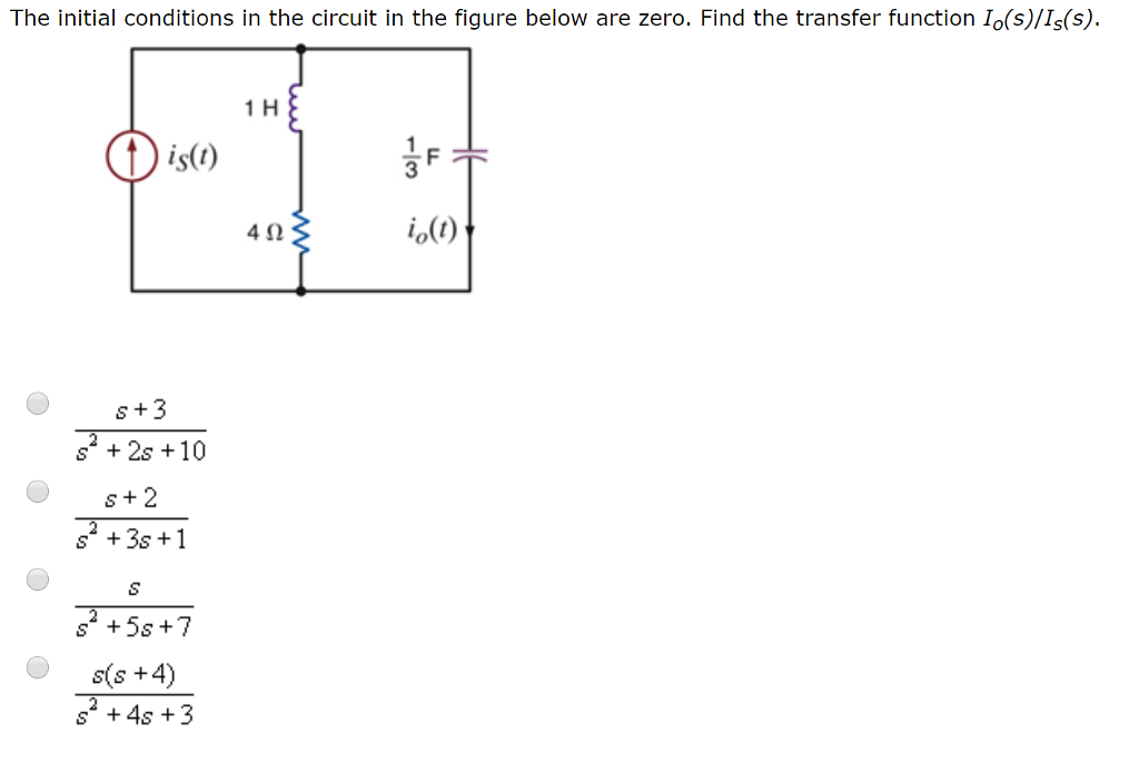 Solved The initial conditions in the circuit in the figure | Chegg.com