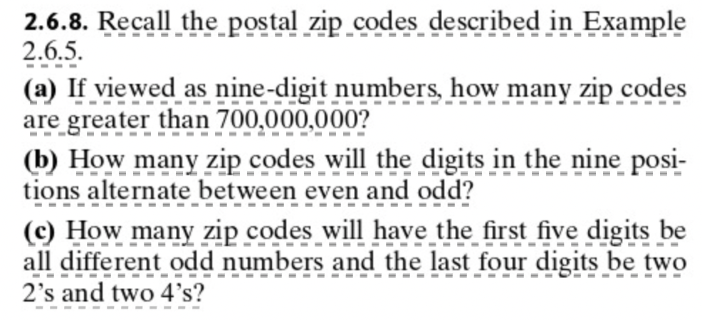 Solved When they were first introduced, postal zip codes | Chegg.com
