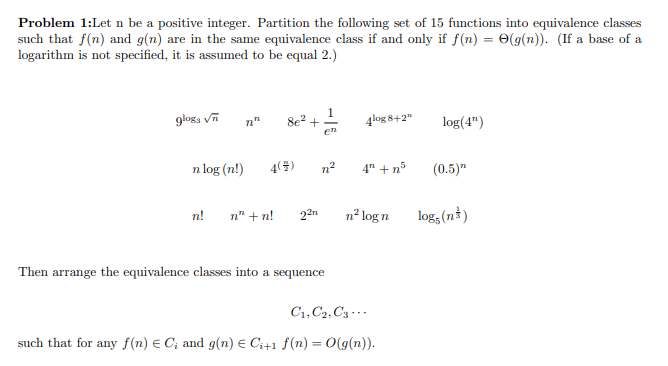 [Solved]: Problem 1:Let ( mathrm{n} ) be a positive i