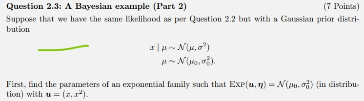 Solved Question 2.3: A Bayesian example (Part 2) (7 Points) | Chegg.com