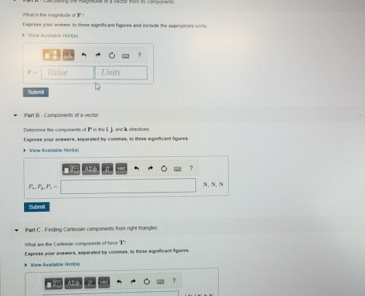 Solved + Cartesian Vectors To understand Cartesian | Chegg.com