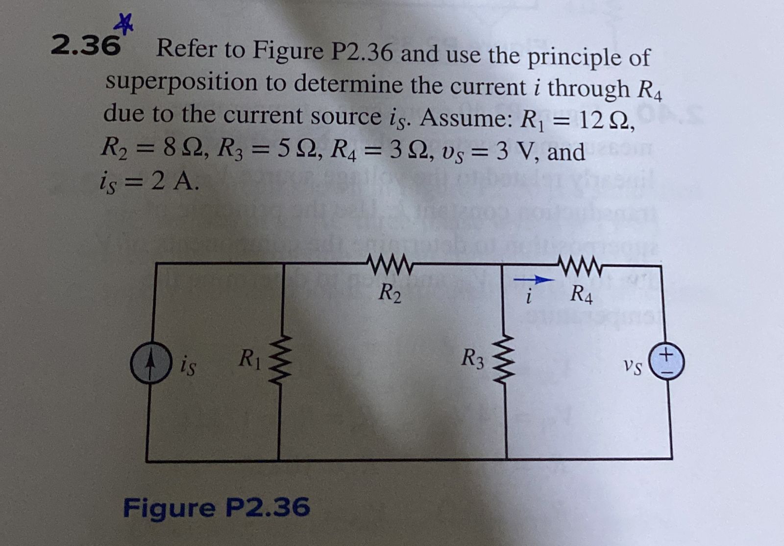 Solved superposition to determine the current i through R4 | Chegg.com
