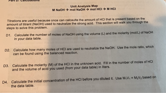 Solved Section Titration Lab Report Sheet Table 1: Acid Base | Chegg.com