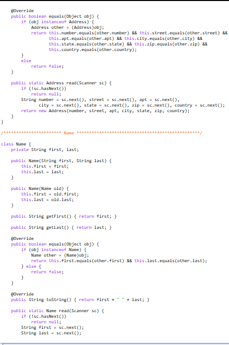 public Student (Name name, Address address, String | Chegg.com