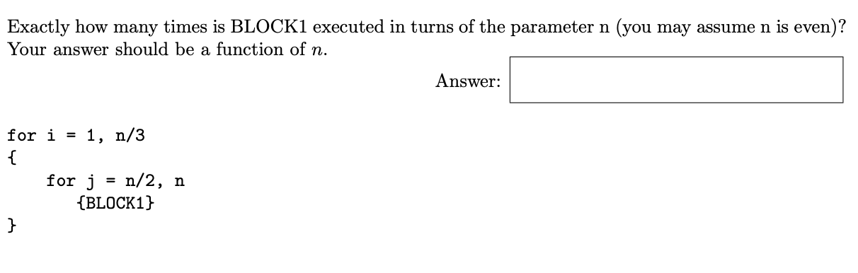 Solved Exactly how many times is BLOCK1 executed in turns of | Chegg.com