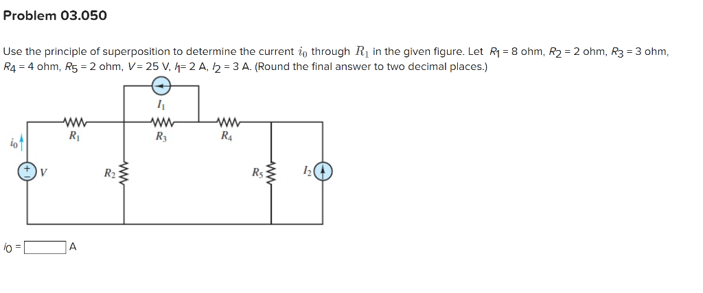 Solved Problem 03.050 Use the principle of superposition to | Chegg.com