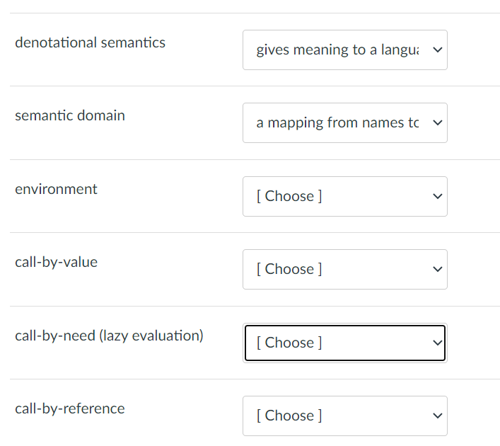 Solved denotational semantics gives meaning to a langui | Chegg.com
