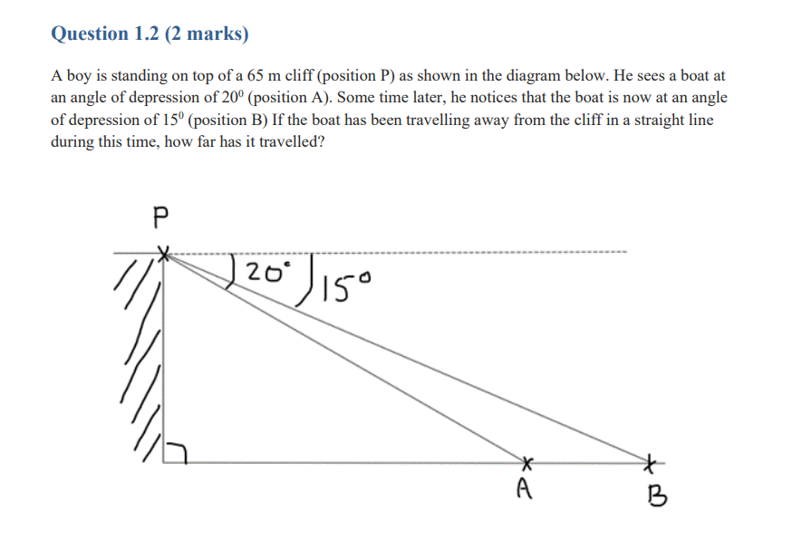 Solved A boy is standing on top of a 65 m cliff (position P) | Chegg.com