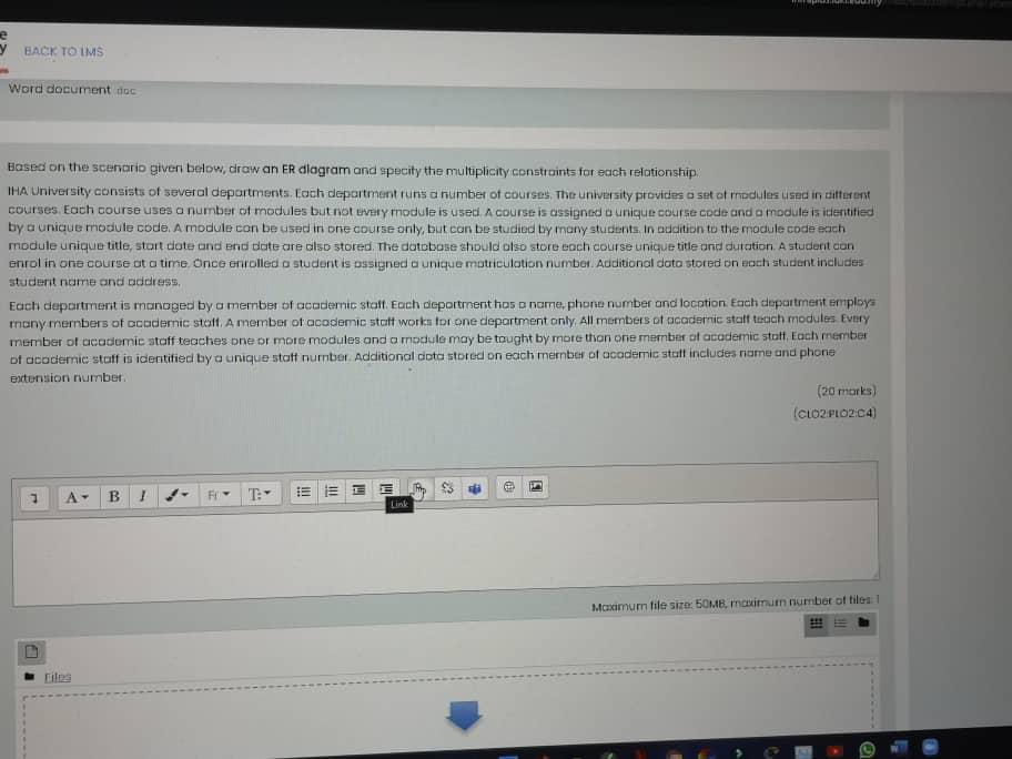 Solved BACK TO IMS Word document doc Based on the scenario | Chegg.com