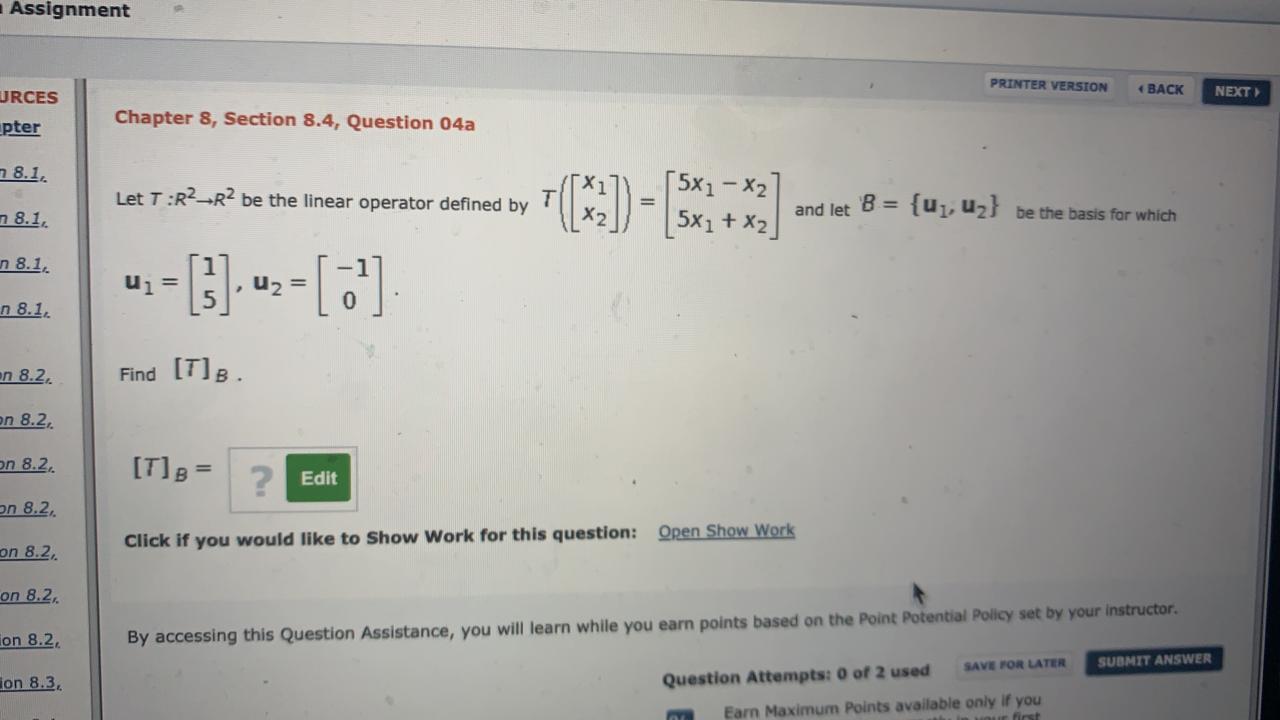 Solved Assignment PRINTER VERSION 4 BACK NEXT URCES pter | Chegg.com