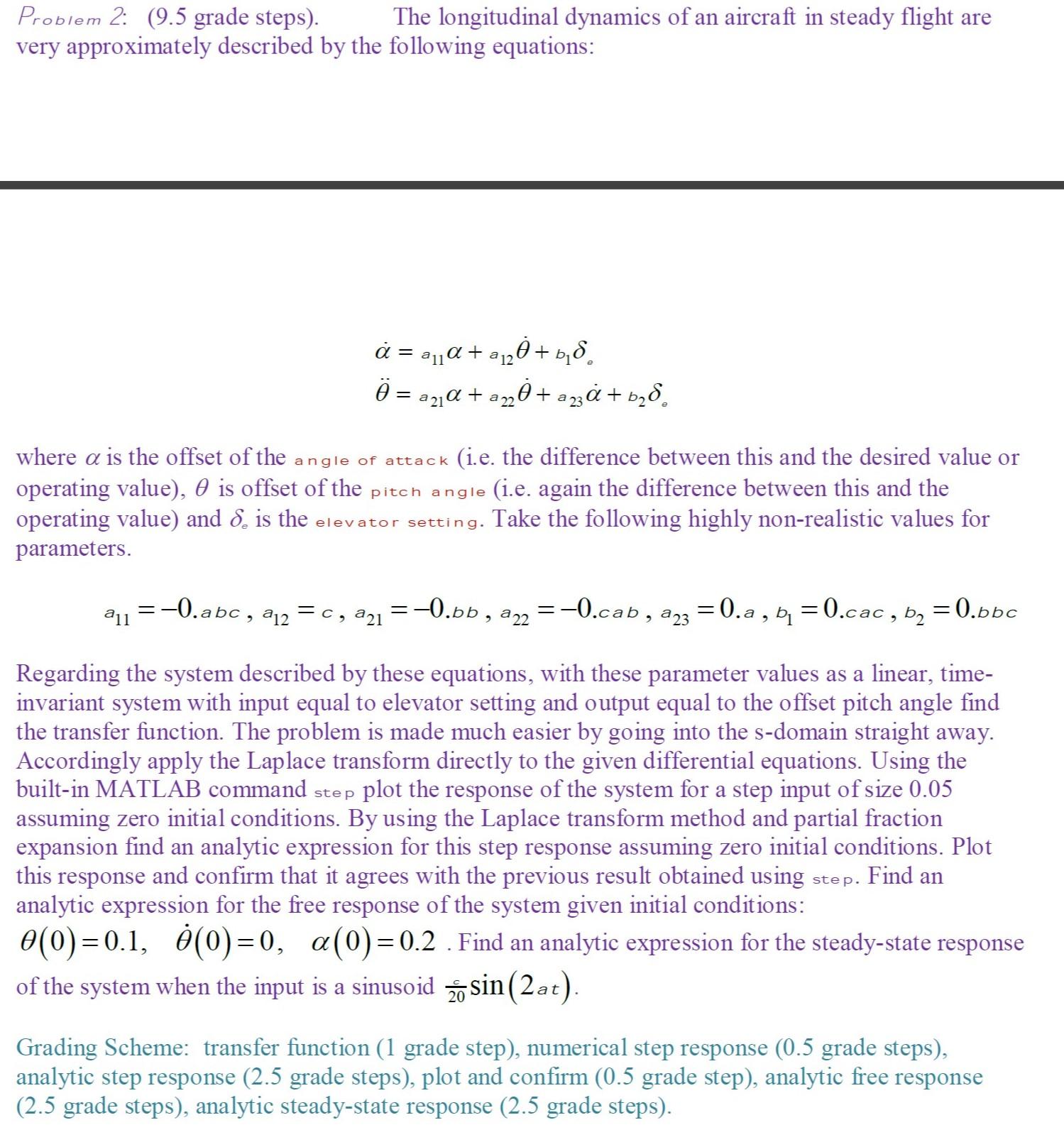 use a=2 b=4 c=6 Please include the MATLAB code, plot | Chegg.com