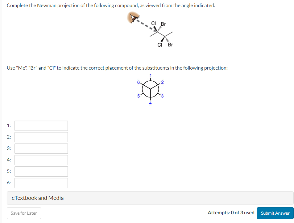 Solved Complete the Newman projection of the following | Chegg.com