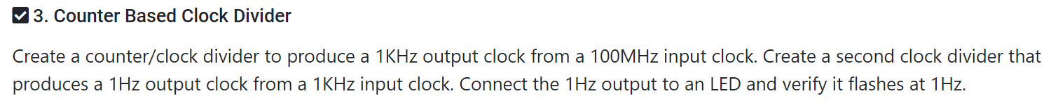 Solved 3. Counter Based Clock Divider Create a counter/clock | Chegg.com