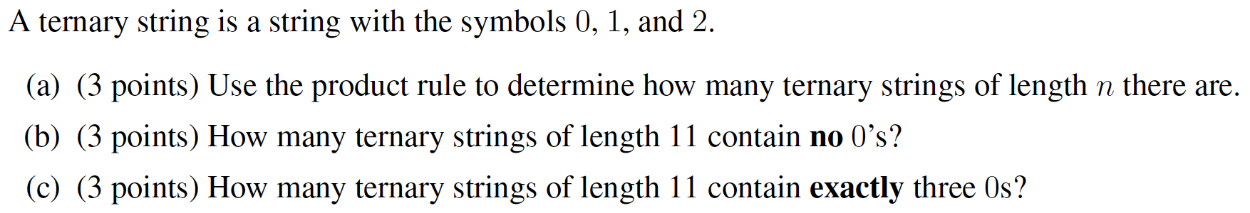 Solved A Ternary String Is A String With The Symbols 0 1 